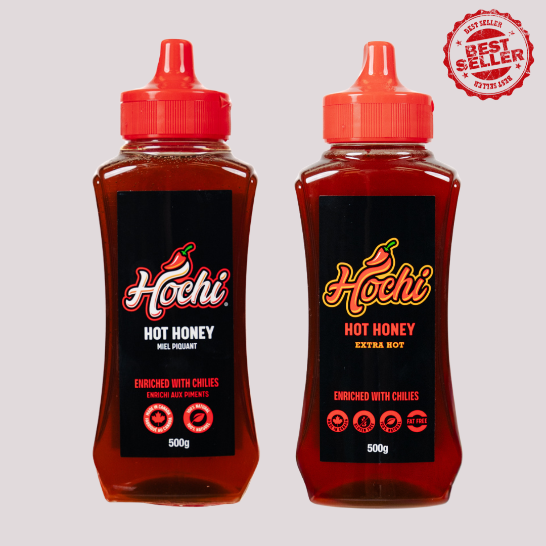 500 Gram Squeeze Bottle (Original + Extra Hot) – Hochi Hot Honey